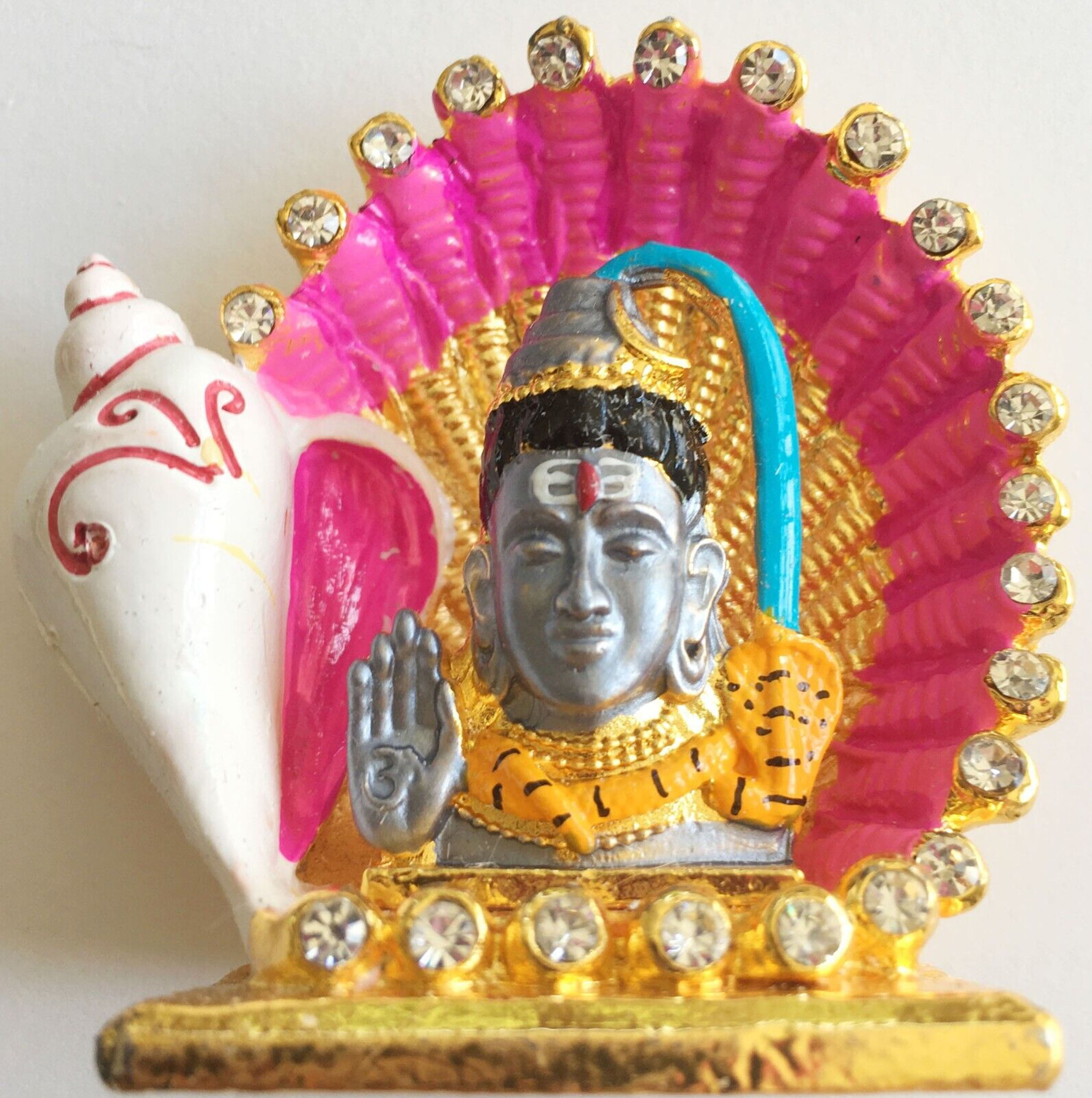 Lord Shiva in Conch Car Dashboard Idol Home Decor H-2.4" - Walmart.com