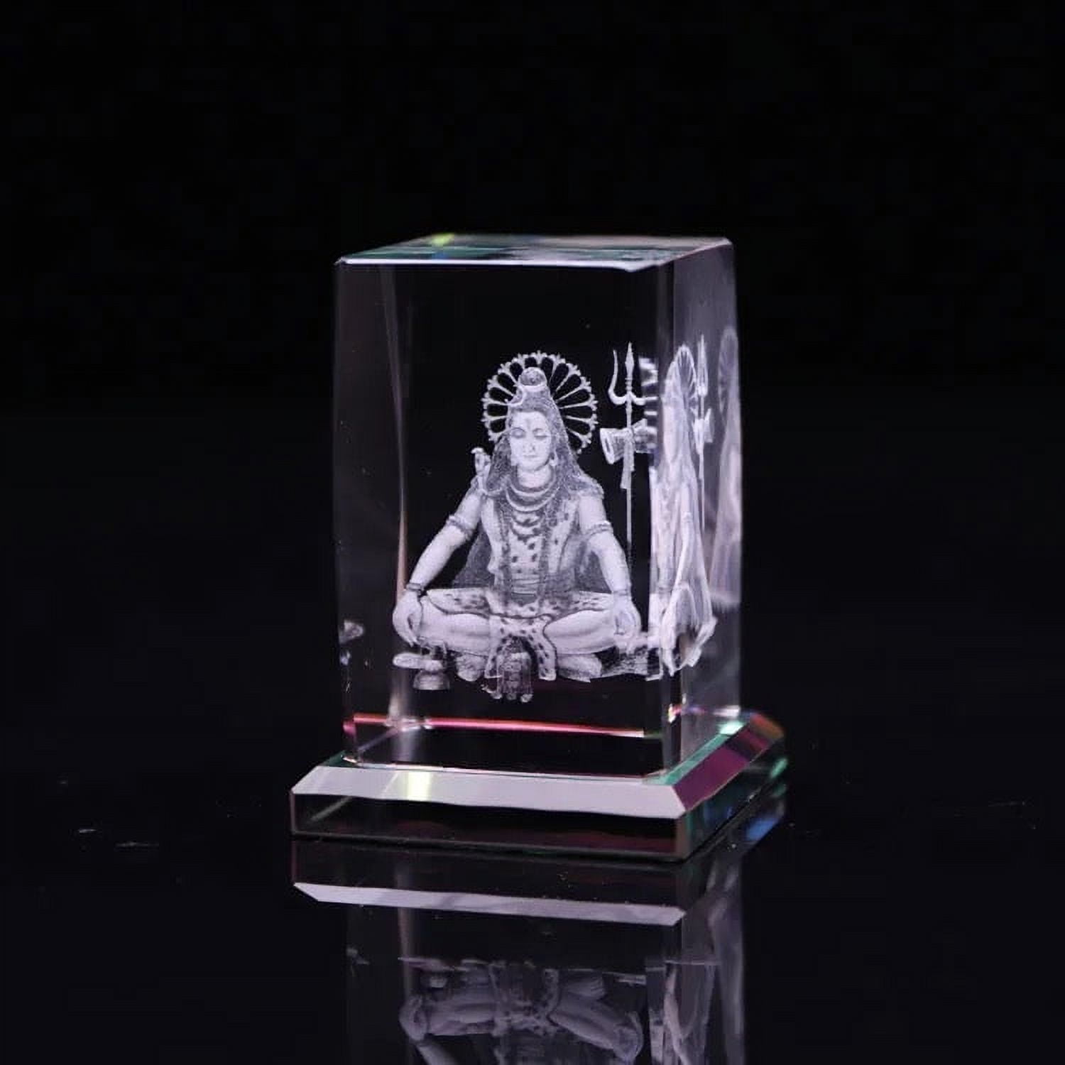 Lord Shiva. k9 Led Base With Multi Color Rotating Base. Gift Set Box ...