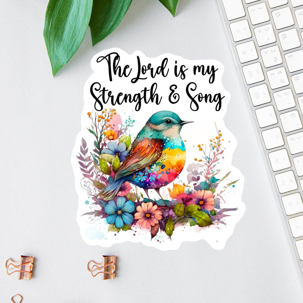 The Lord Is My Strength Sticker, Bible Sticker, Faith Sticker ...