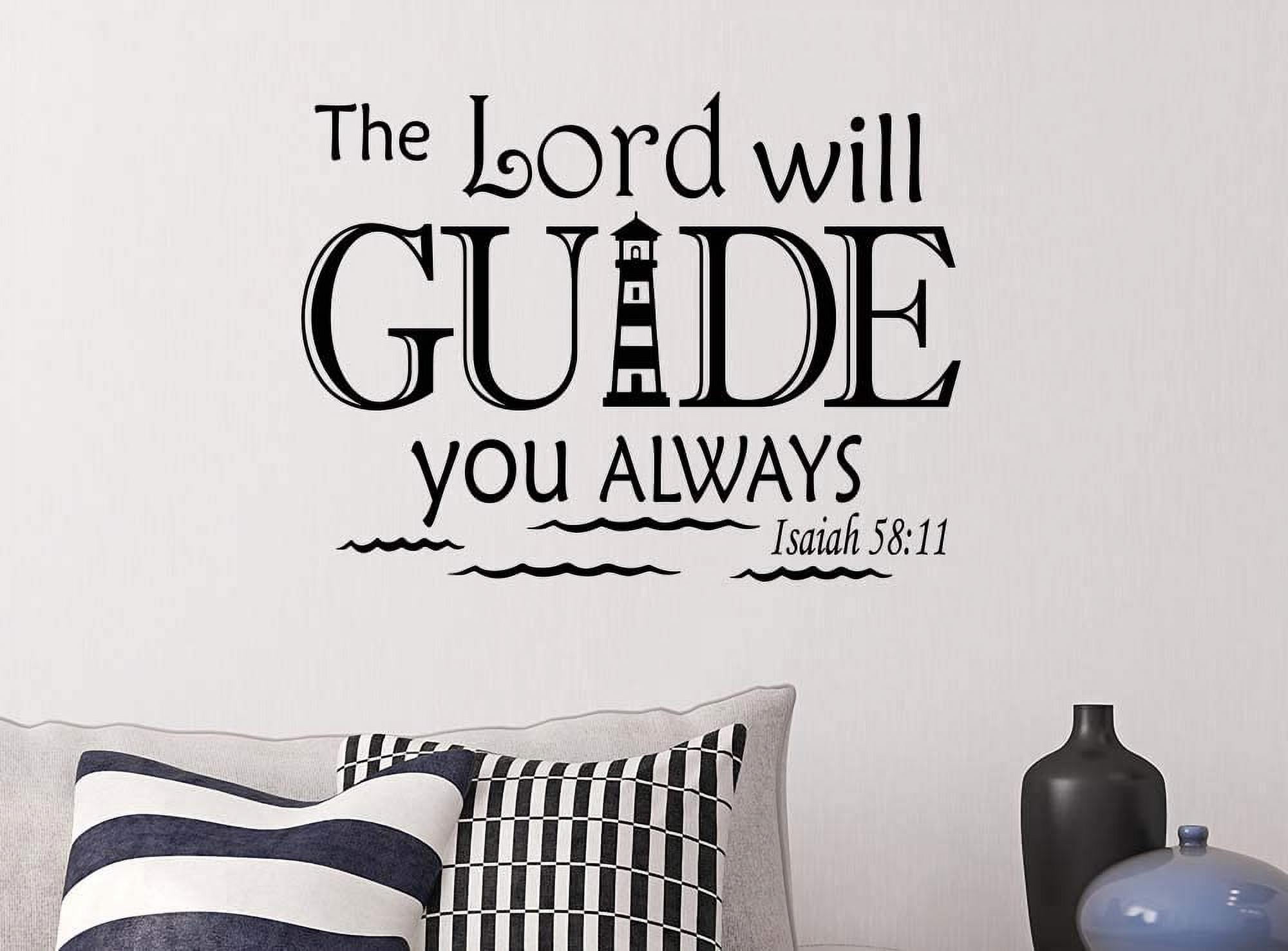 The Lord Will Guide You Always 23 X 17 Religious Wall Quote Decal ...