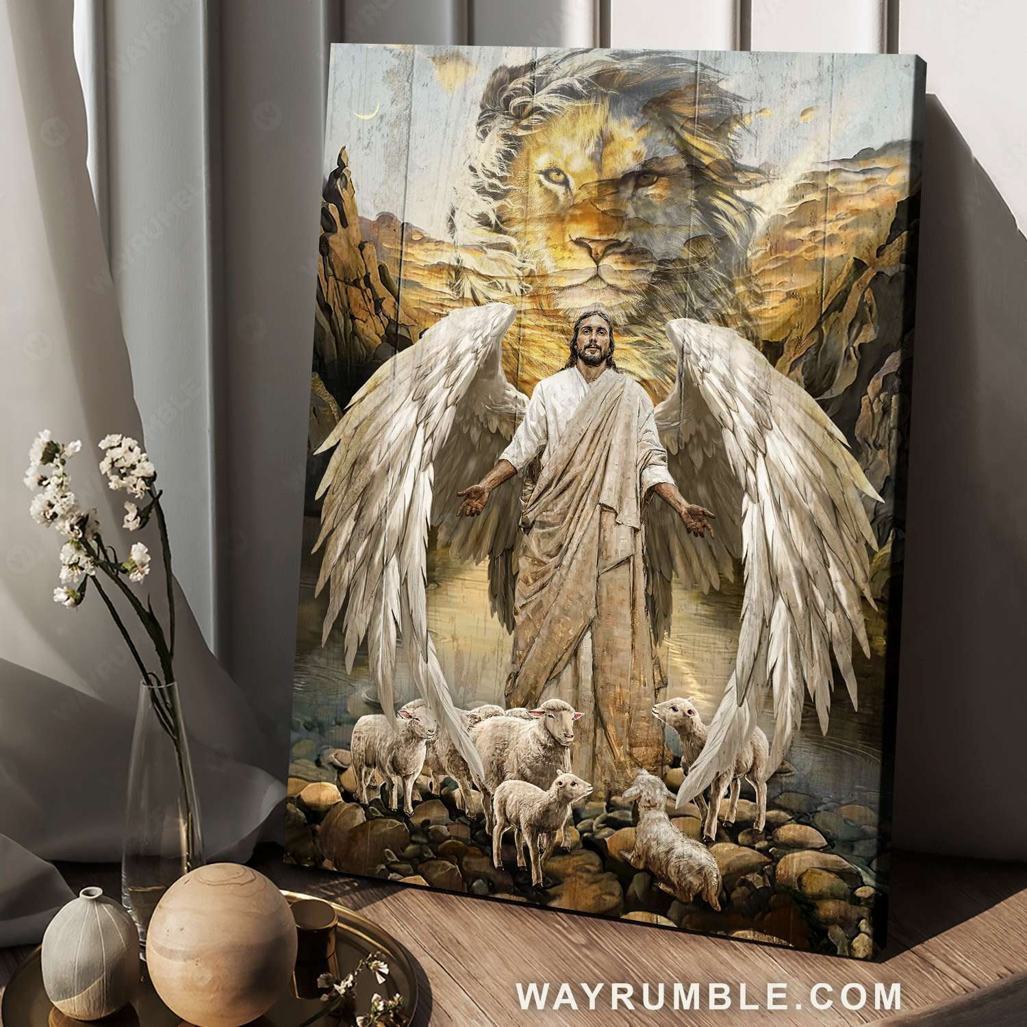 Lord Wings, Lion Of Judah, Lambs Of God, Desert Valley - Jesus Portrait Poster Prints, Christian ...
