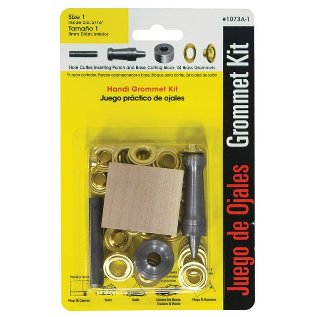 Lord and Hodge Inc. #1 Brass Handi-Grommet Kits 24 Count - Walmart.com