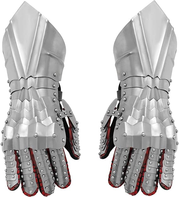 Lord of Battles Late Medieval/Gothic Knightly Steel Gauntlets 18 Gauge ...