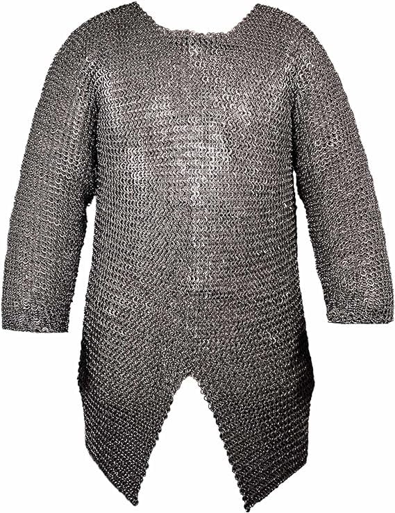 Lord of Battles Medieval Flat Ring Chainmail Shirt Hauberk, Mild Steel ...