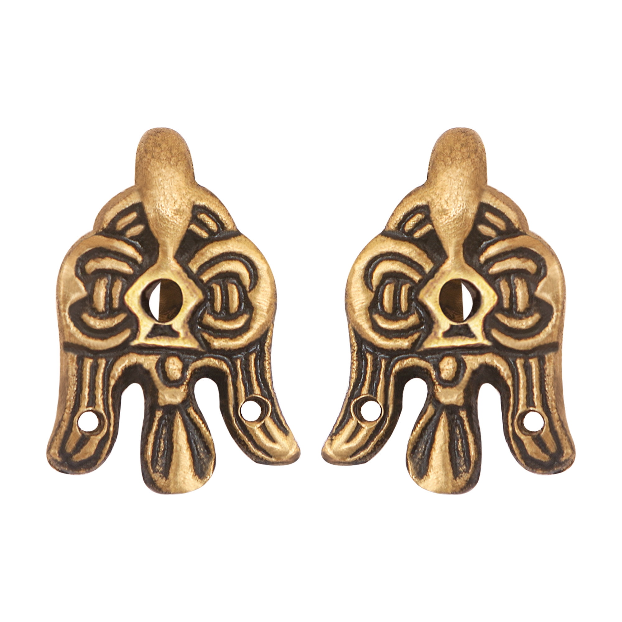 Lord of Battles Medieval Paired Hooks for Winingas Antiqued Brass ...