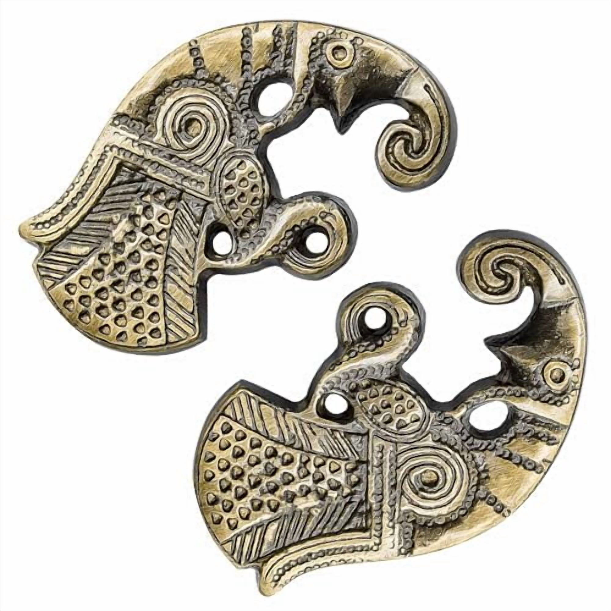 Lord of Battles Odin's Ravens Pure Solid Brass Adornments Leather ...