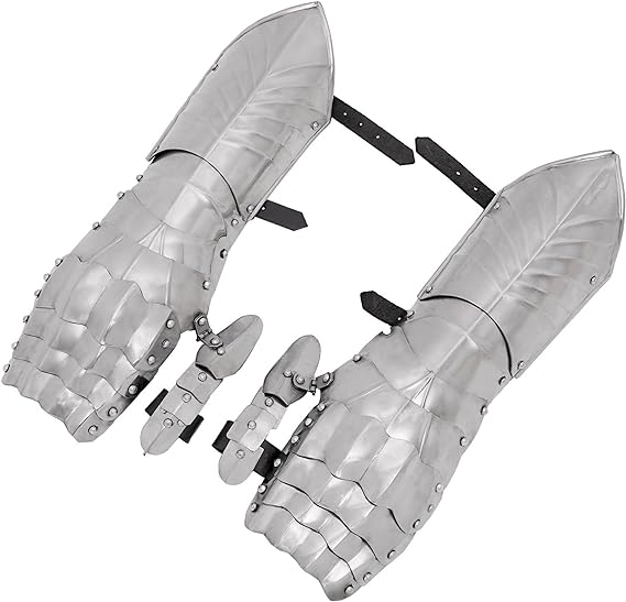 Lord of Battles Steel Gauntlets for LARP Medieval Knight Cosplay SCA ...