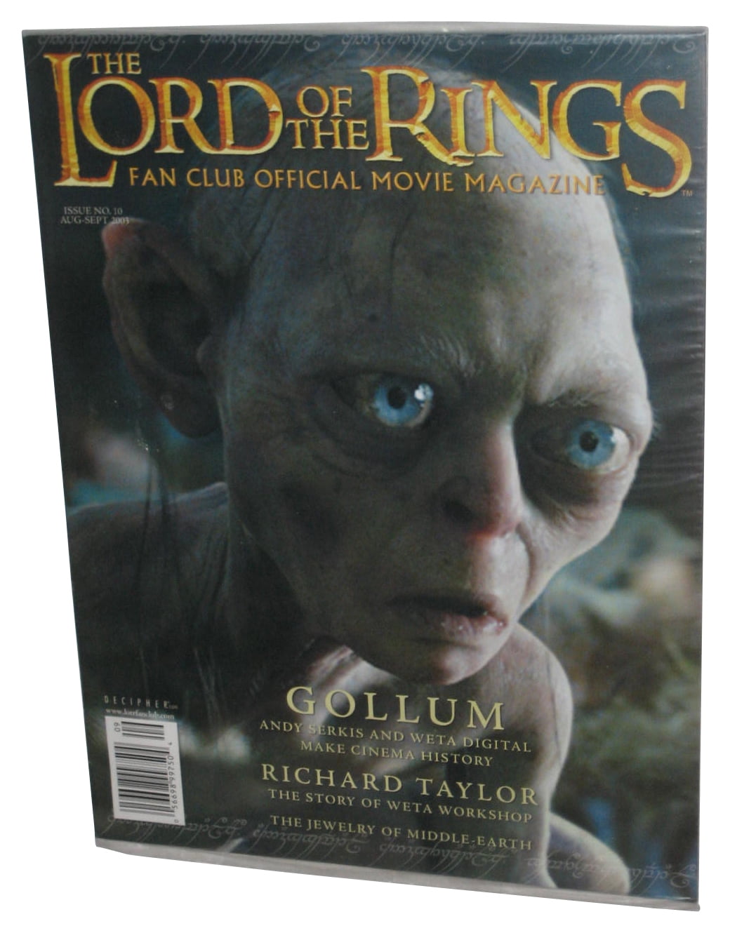 Lord of The Rings Fan Club Official Movie Aug-Sept 2003 Magazine Book ...