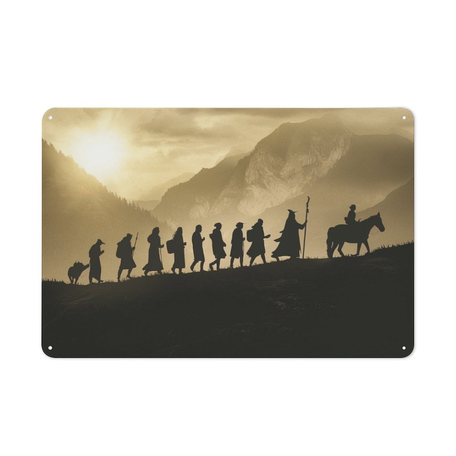 Lord of The Rings Inspired Fantasy 2 Metal Tin Sign - Durable Aluminum ...