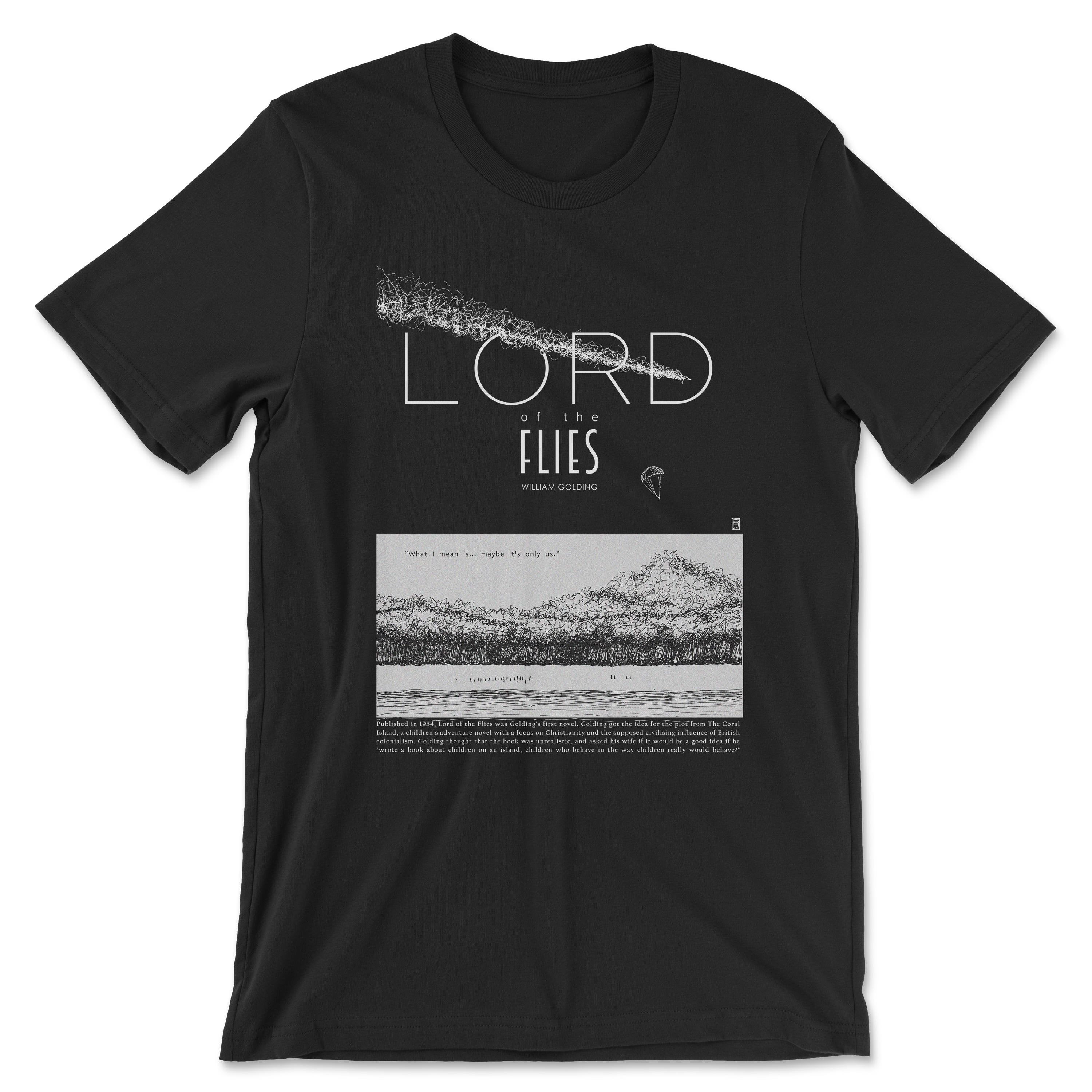 Lord of the Flies T-Shirt: William Golding Novel, Vintage Black ...