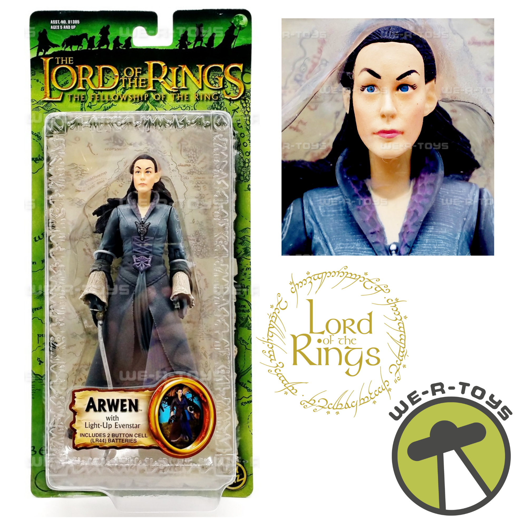 Lord of the Rings Arwen Light-Up Evenstar Figure 2003 ToyBiz 81390 ...