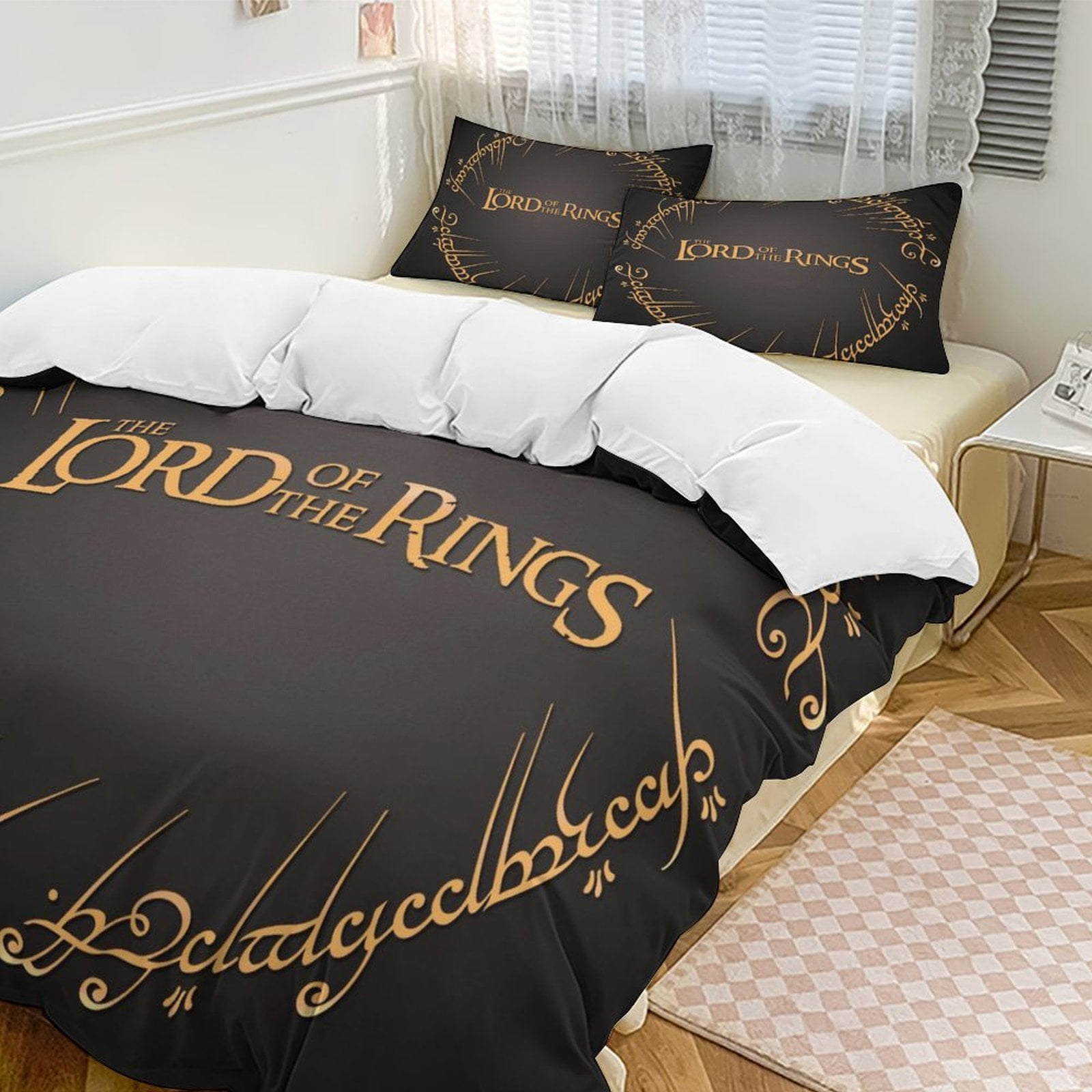 Lord of the Rings Duvet Covers Pillowcases 3 Piece Set 102"x90",Bedding ...