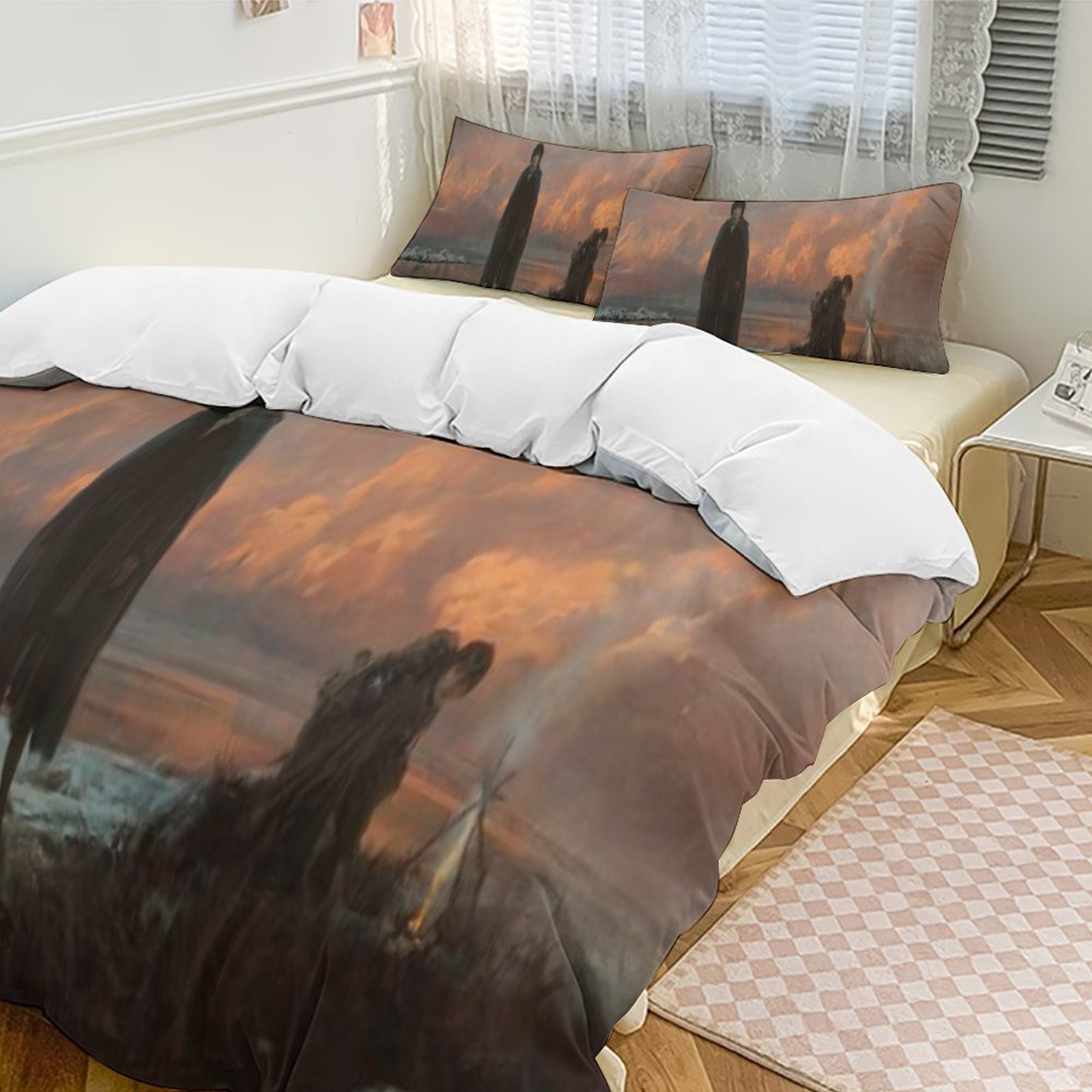 Lord of the Rings Duvet Covers Pillowcases 3 Piece Set 79"x90",Bedding ...