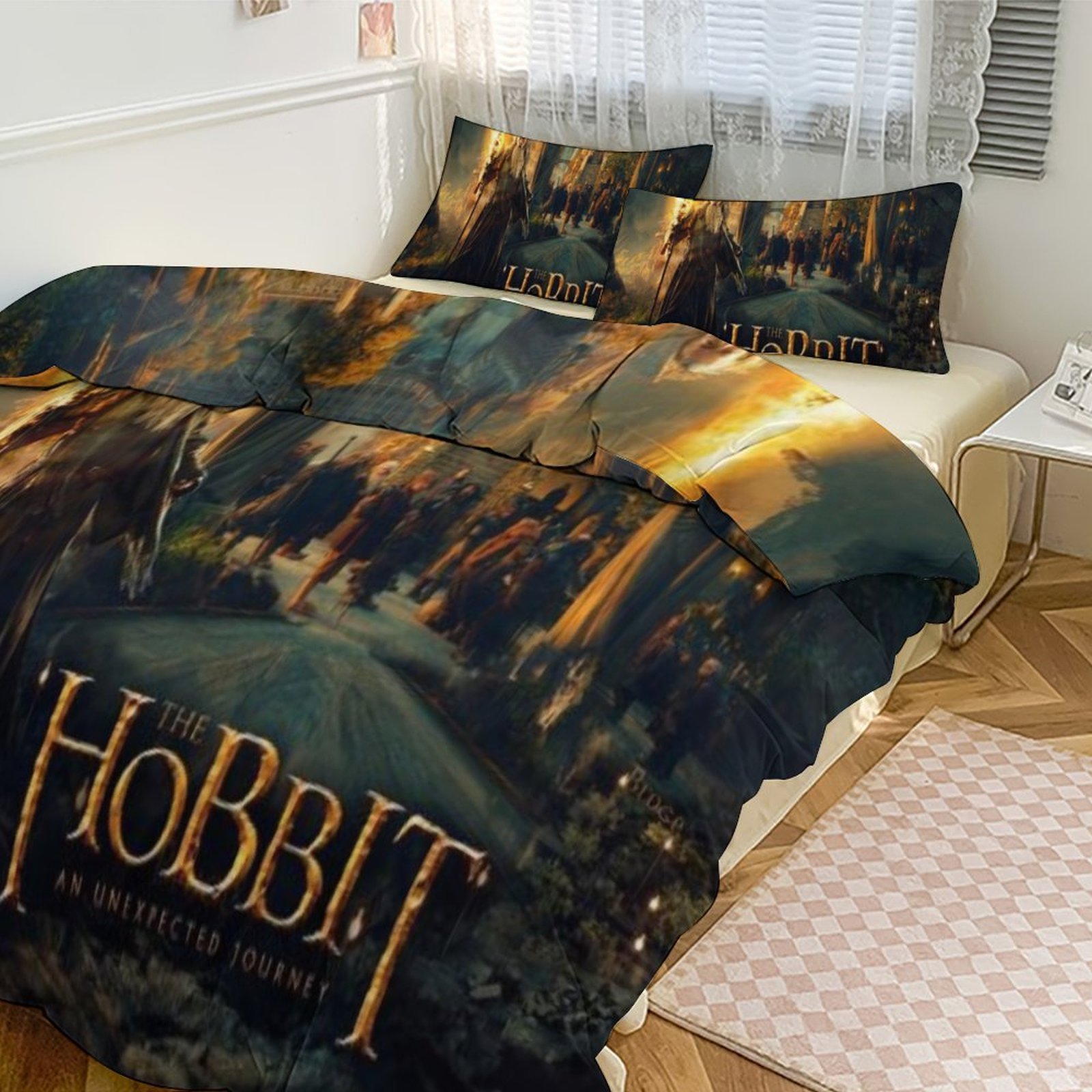 Lord of the Rings Duvet Covers Pillowcases 3 Piece Set 79"x90",Martin ...