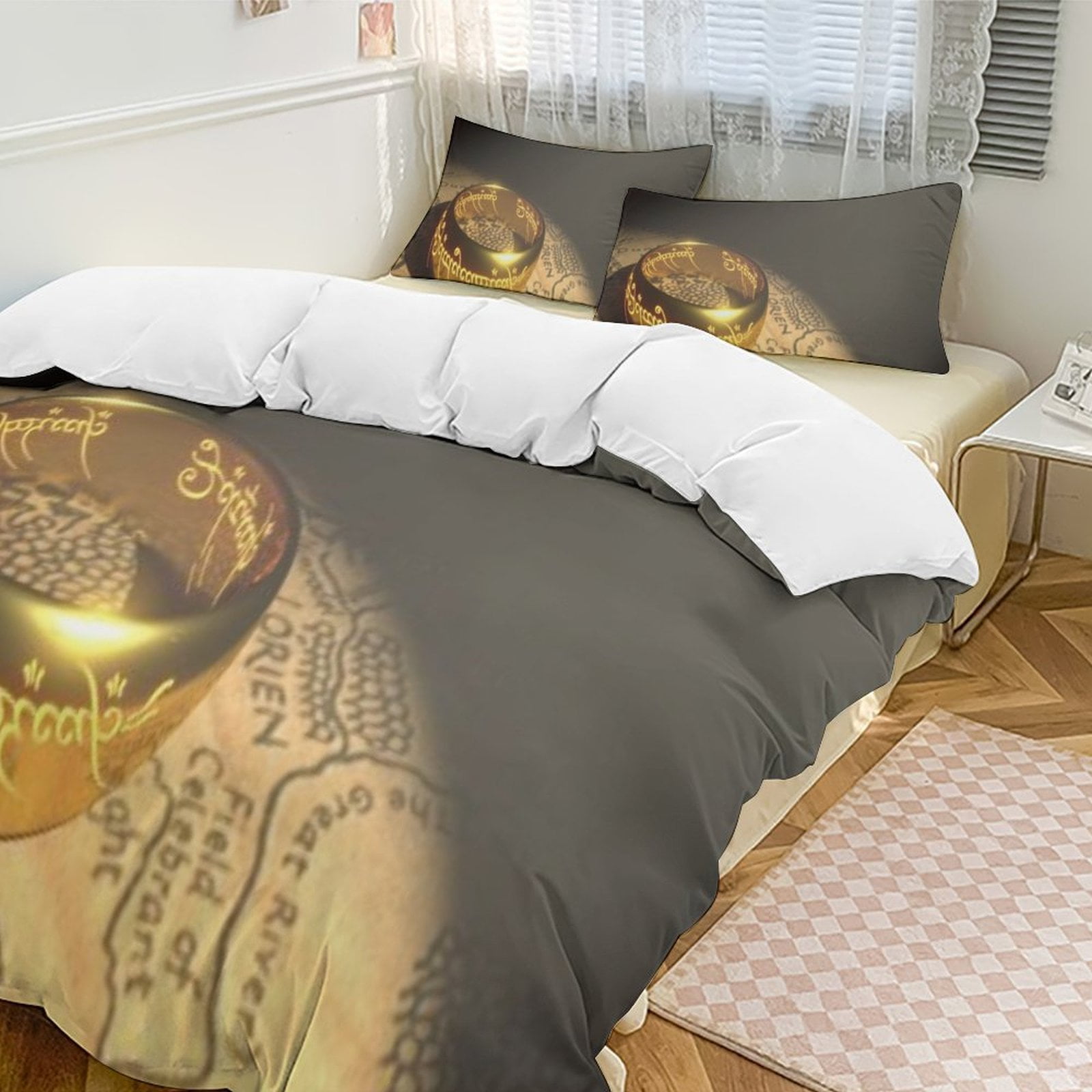 Lord of the Rings Duvet Covers Pillowcases 3 Piece Set 90"x90",Bedding ...