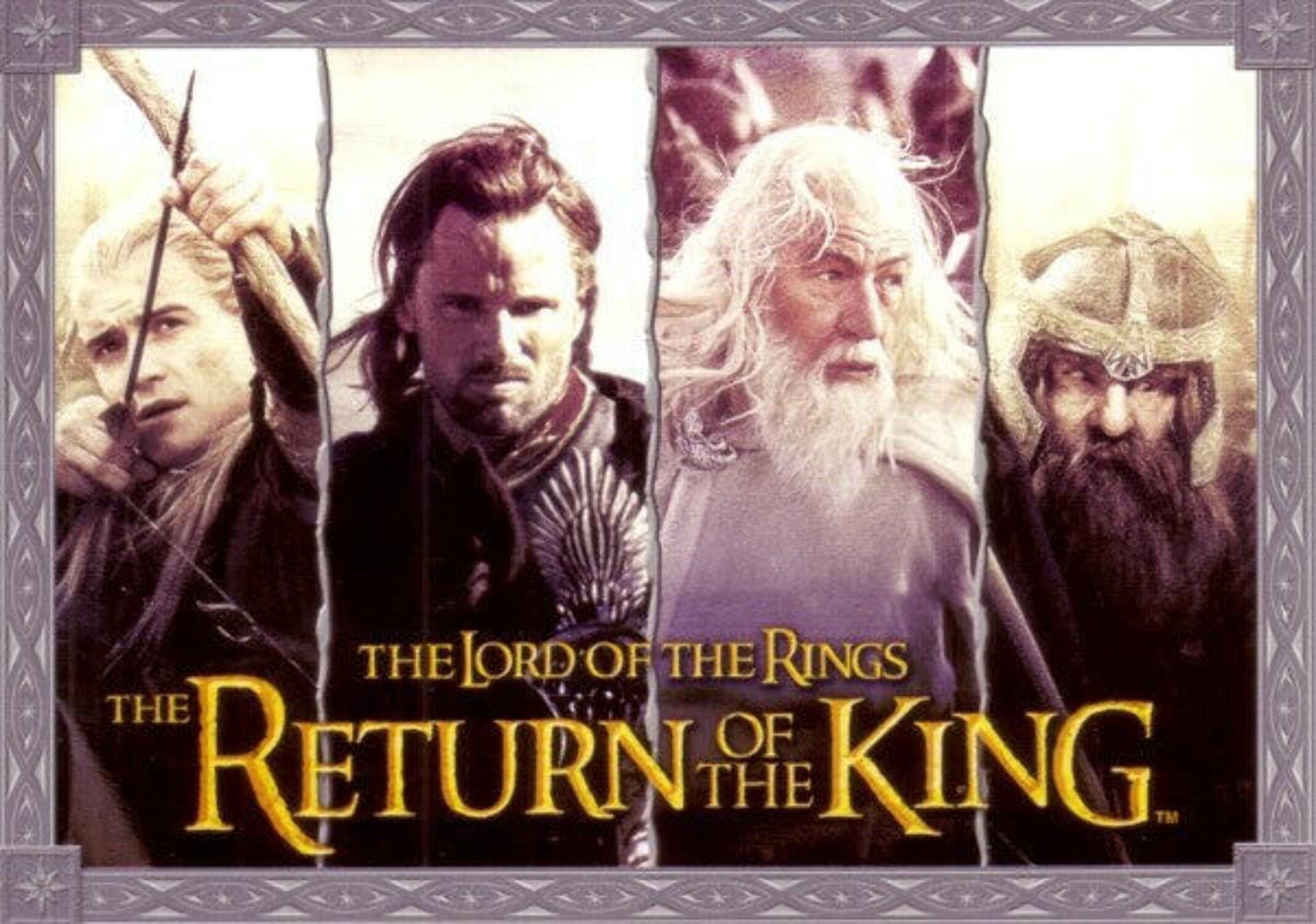 Lord of the Rings Return of the King movie cast 2003 promo postcard ...