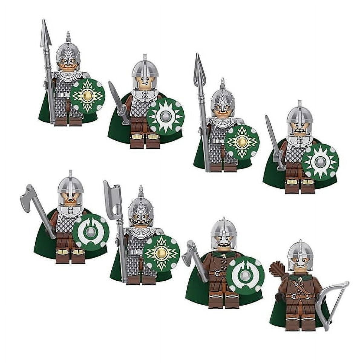 Lord of the Rings Rohan Knight Minifigure Set – 8-Piece Medieval ...