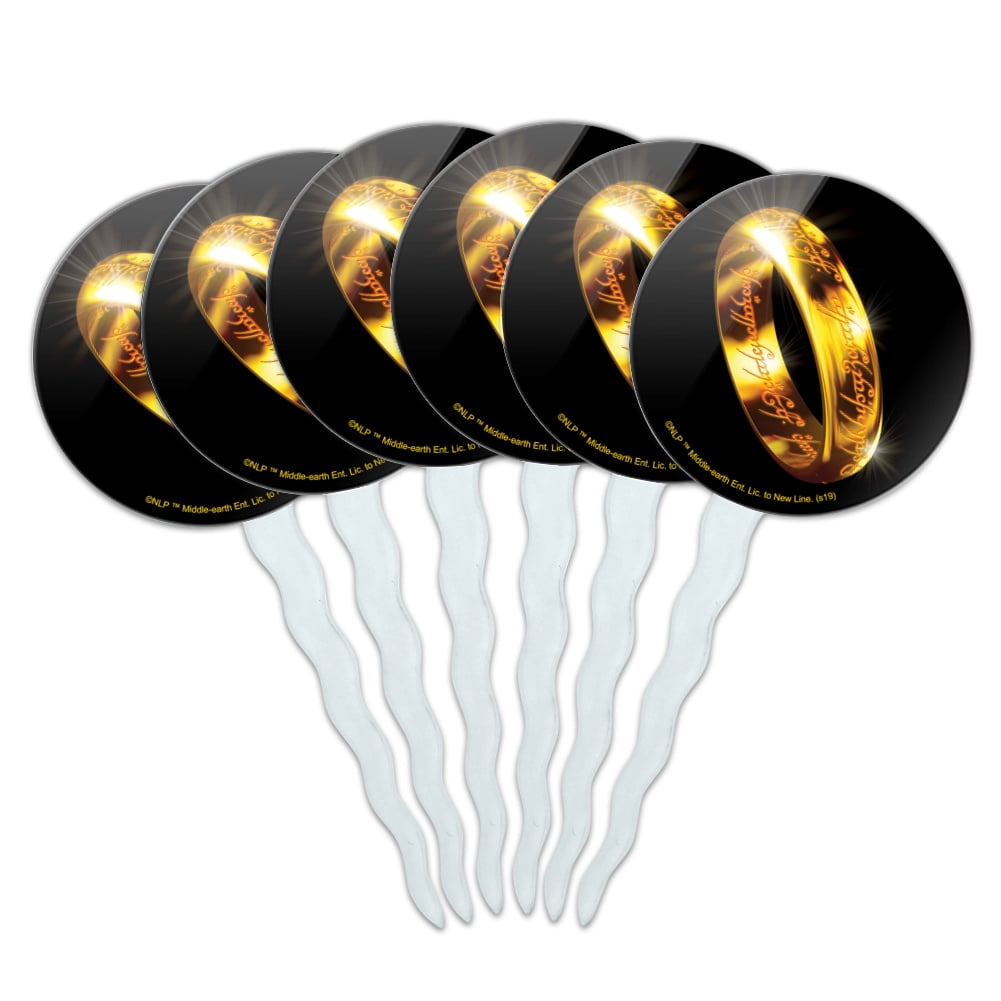 Lord of the Rings Cupcake Toppers Set of 6 - The One Ring Design; Cake ...