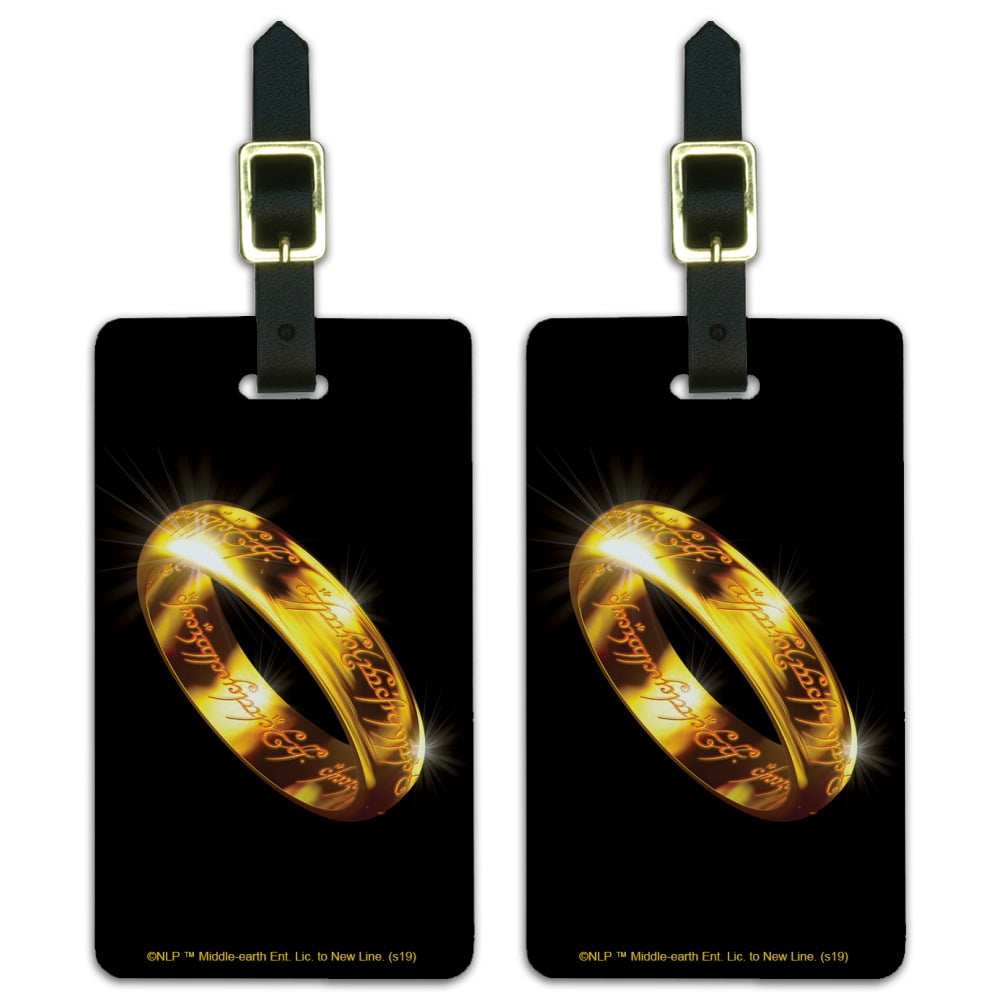 Lord of the Rings The One Ring Luggage ID Tags Suitcase Carry-On Cards ...