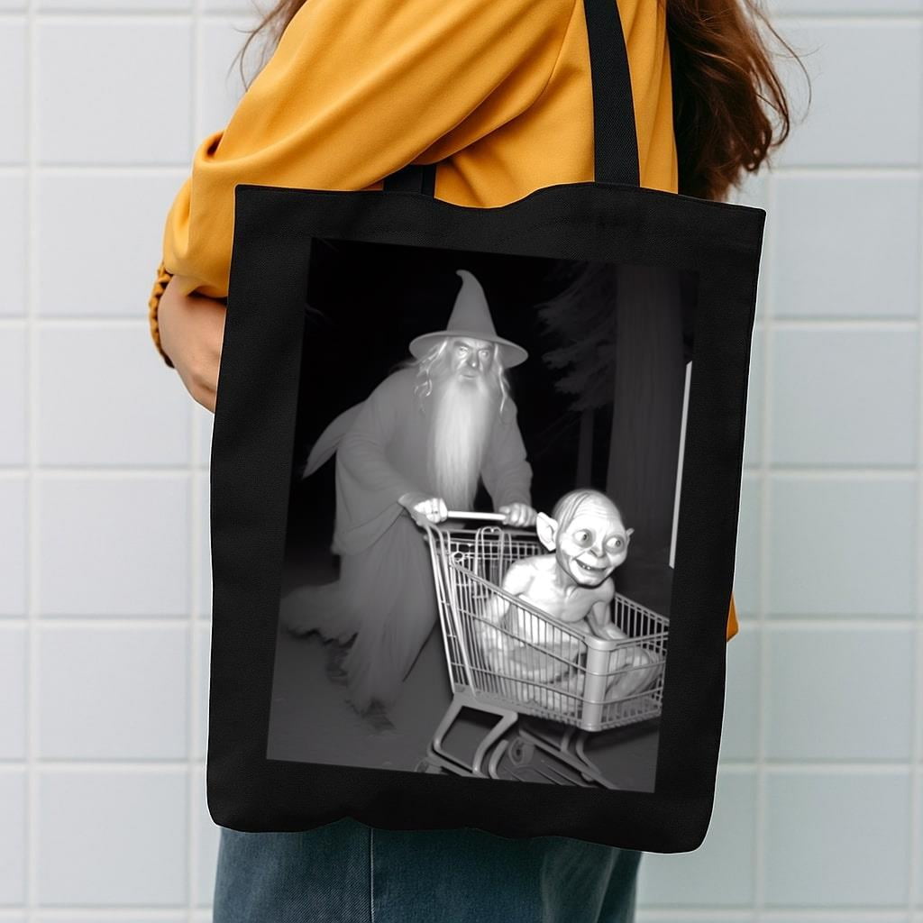 Lord of the Rings t-Bag, Gandalf t-Bag, gandalf and gollum go shopping t-Bag, gollum t-Bag ...