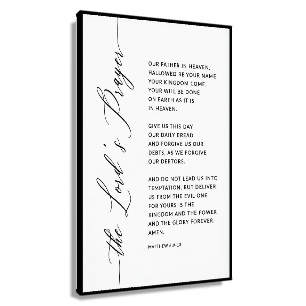 The Lord's Prayer Nkjv Matthew 6 9-13 Bible Verse Printable Wall Art ...