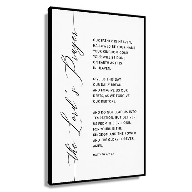 The Lord's Prayer Nkjv Matthew 6 9-13 Bible Verse Printable Wall Art ...