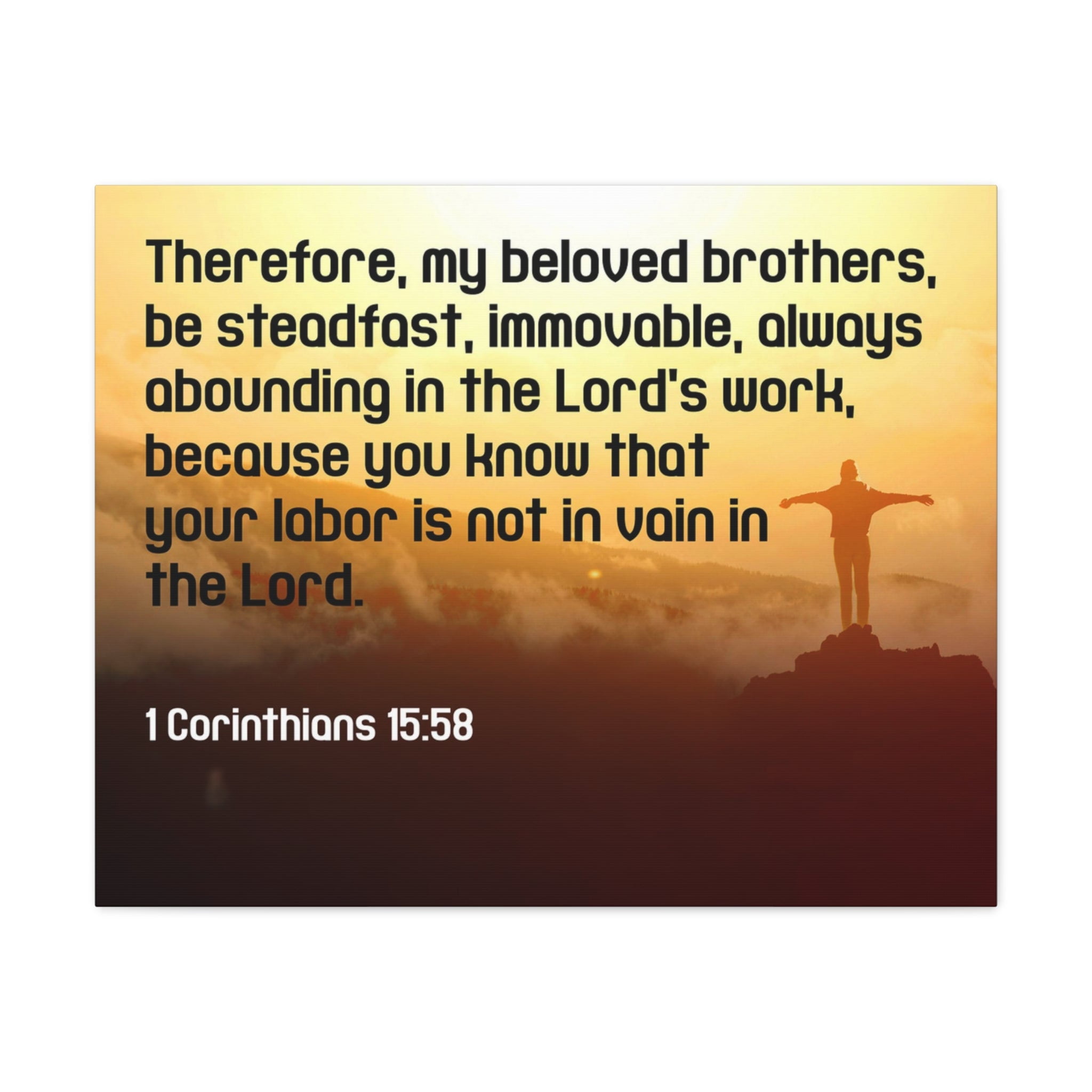 Lord's Work 1 Corinthians 15:58 Christian Dad Canvas - Walmart.com