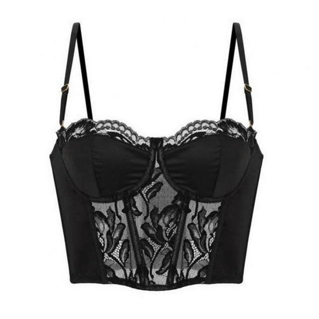 Lorddream Women's Sexy Lace Bra Embroidery Floral Bra Mesh Bralette ...