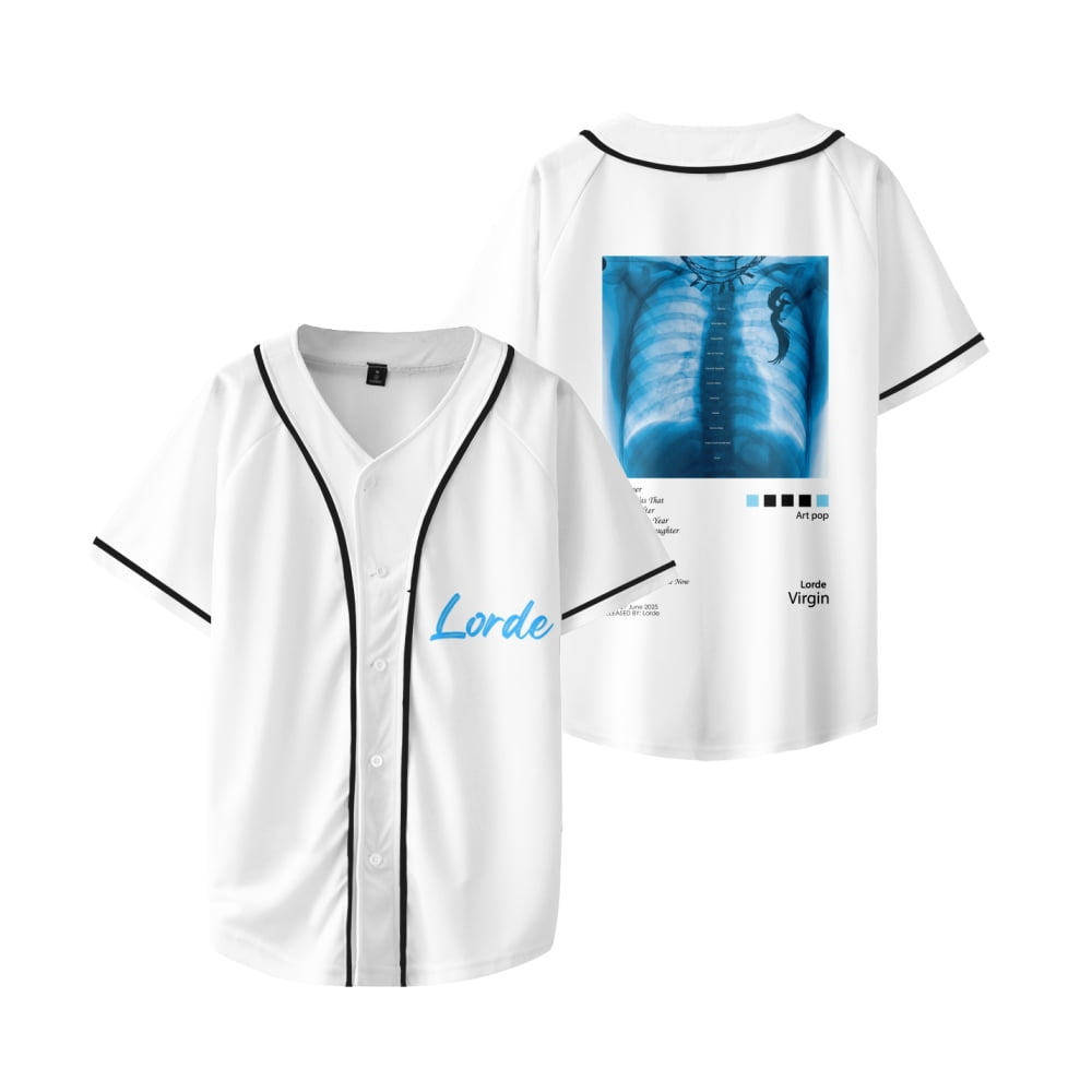 Lorde Album Virgin Jersey Button Down Shirts Short Sleeve Hip Hop ...