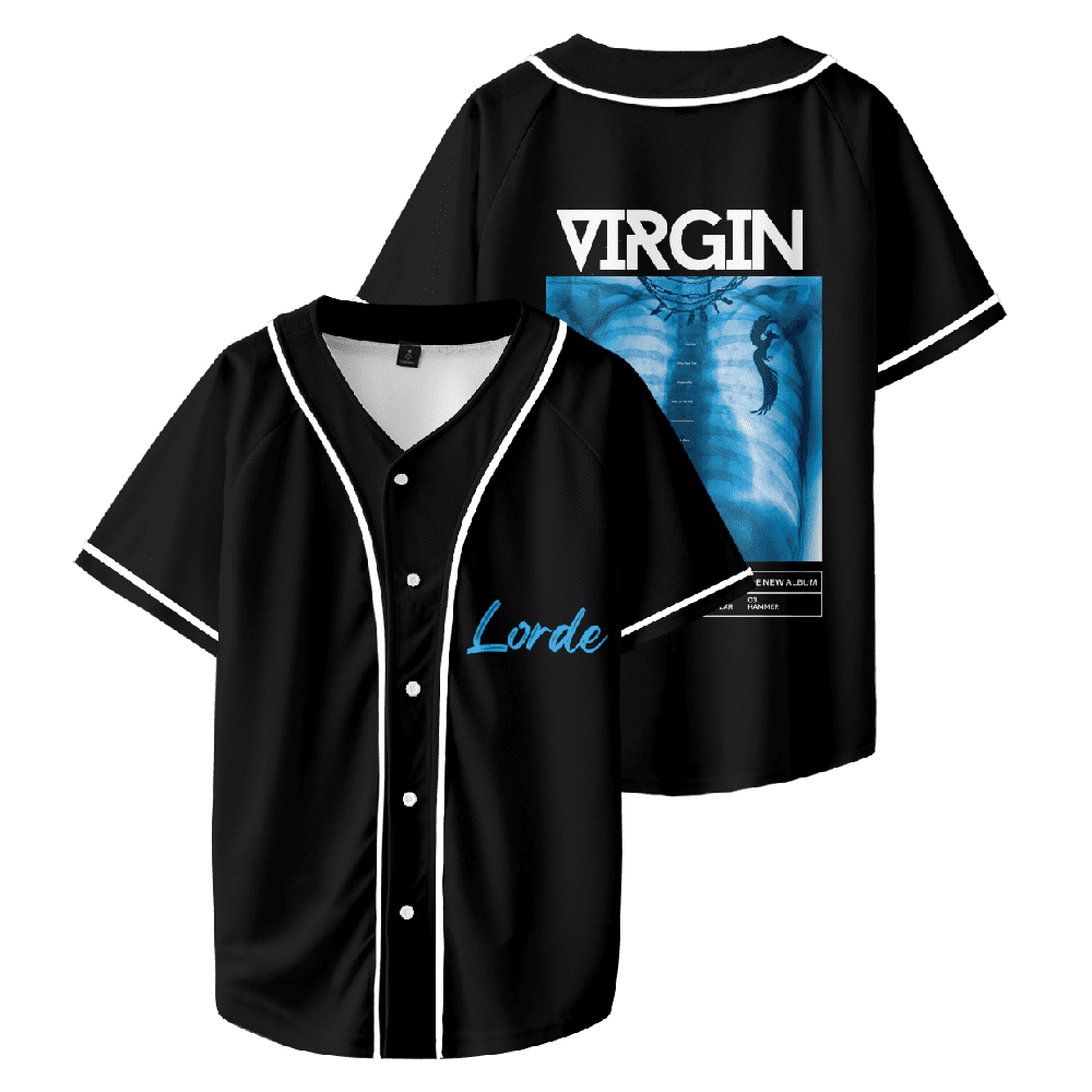 Lorde Album Virgin Merch Jersey Button Down Shirts Short Sleeve Hip Hop ...