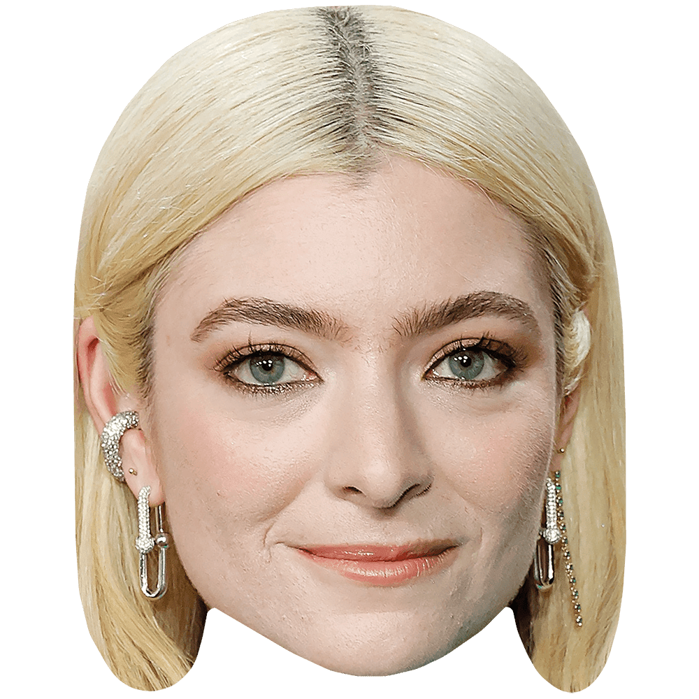 Lorde (Blonde Hair) Celebrity Mask, Flat Card Face, Fancy Dress Mask ...