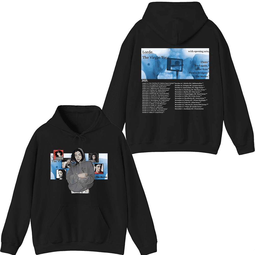 Lorde Merch The Virgin Tour 2025 Hoodie Men Women Long Sleeve Pullover ...