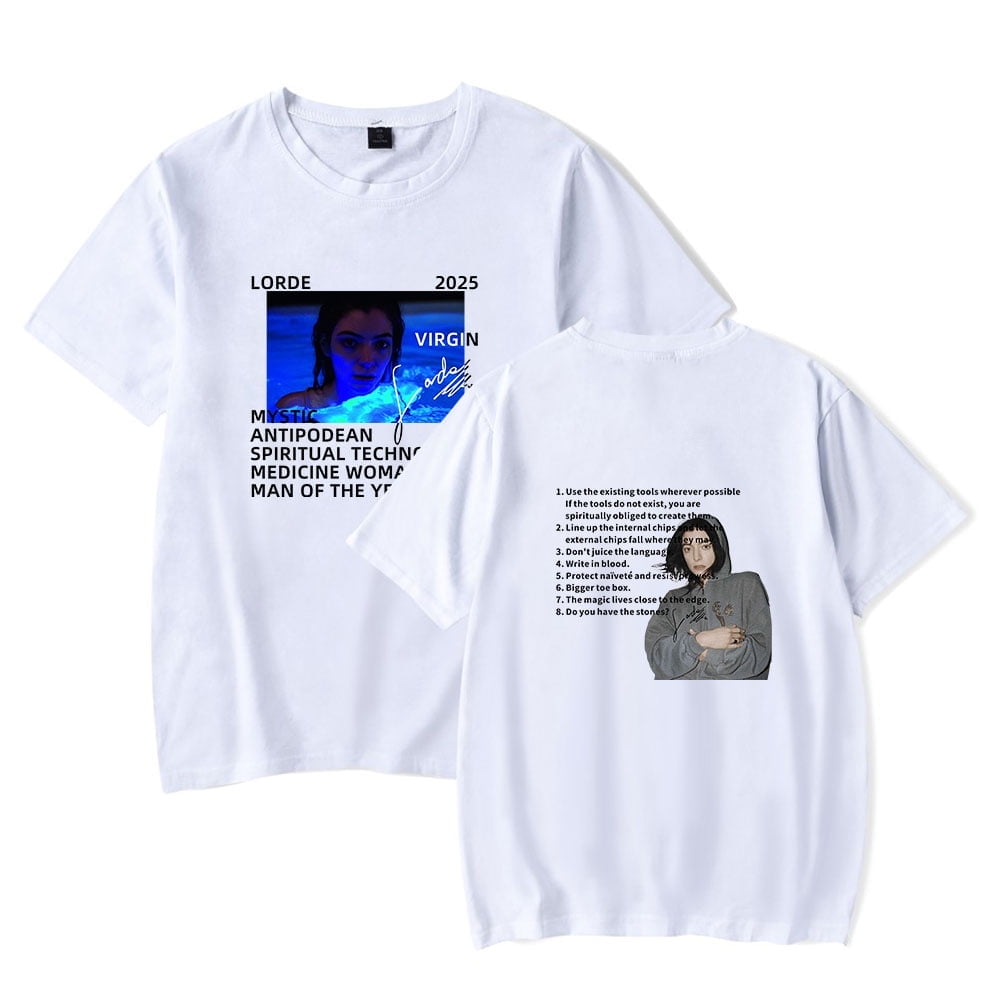 Lorde The Virgin Tour Merch Unisex Summer Short Sleeve T-Shirt Men ...