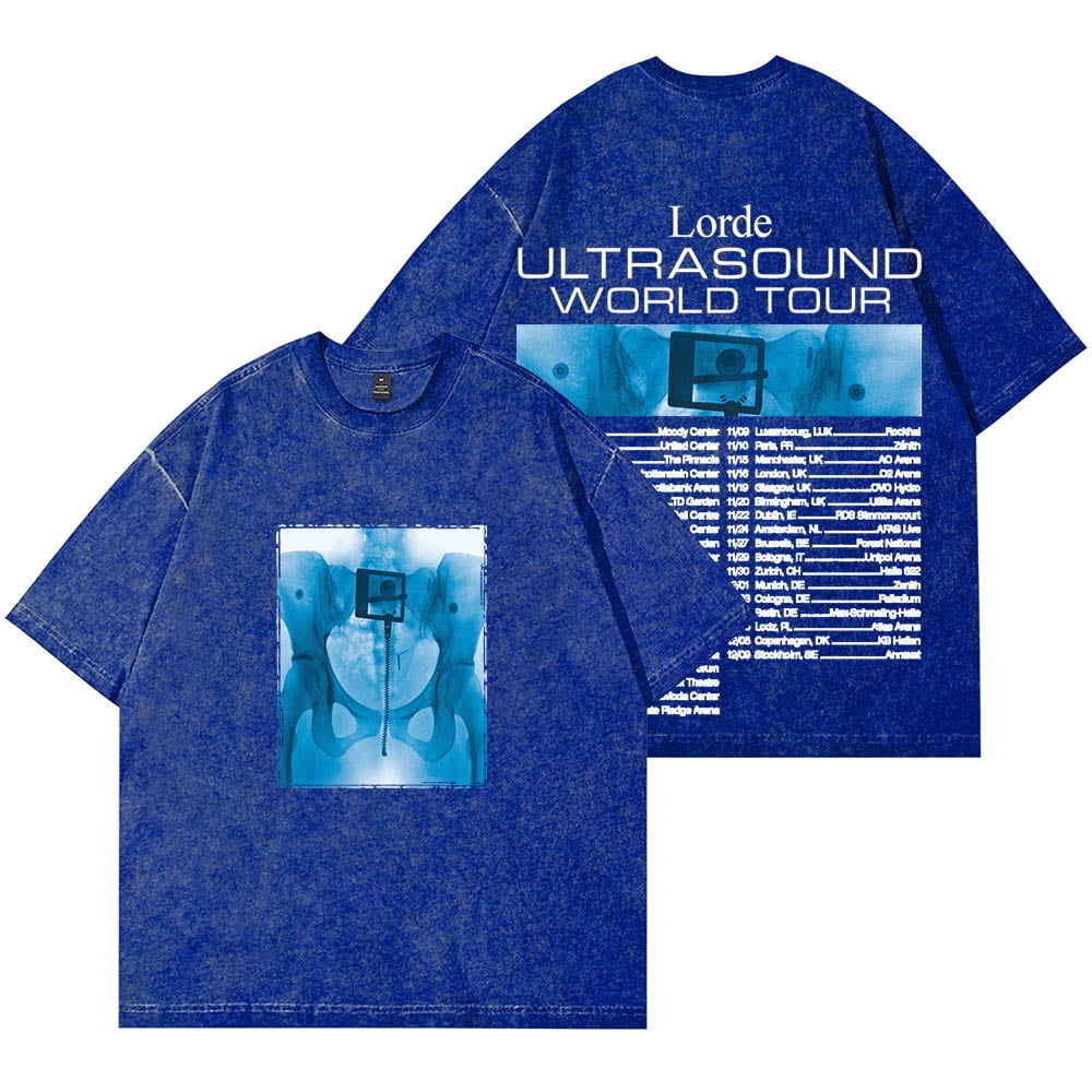 Lorde Ultrasound World Tour Merch Vintage Wash T-Shirts Cosplay Unisex ...
