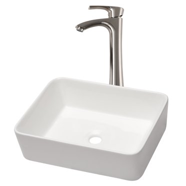 Lordear 24"x13.5"Black Rectangle Vessel Sink Ceramic Vanity Sink Art Basin - Walmart.com