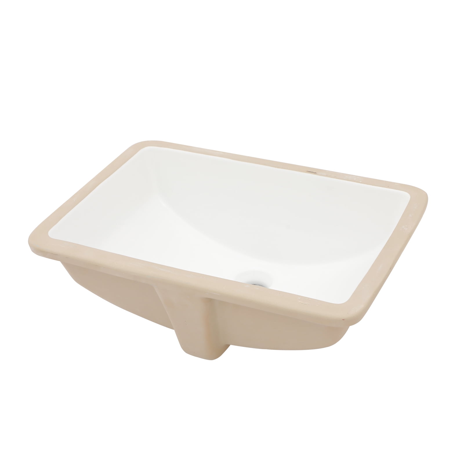 Lordear 20"x14" Rectangular White Porcelain Ceramic Bathroom Sink/Basin ...
