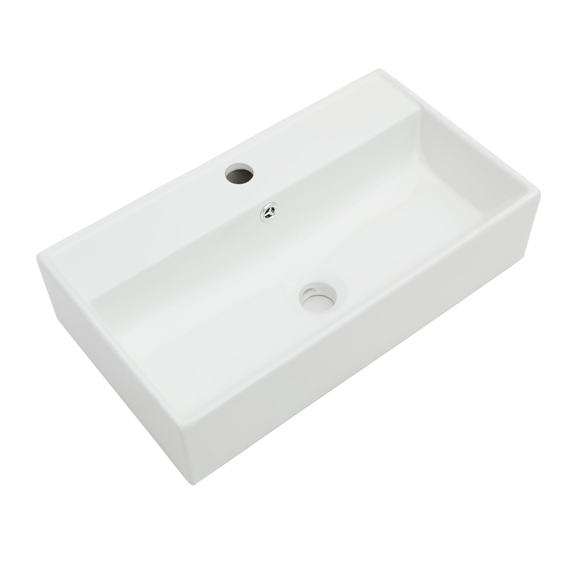 Lordear 21"x12"x5" White Small Rectangular Wall Mount Bathroom Ceramic ...