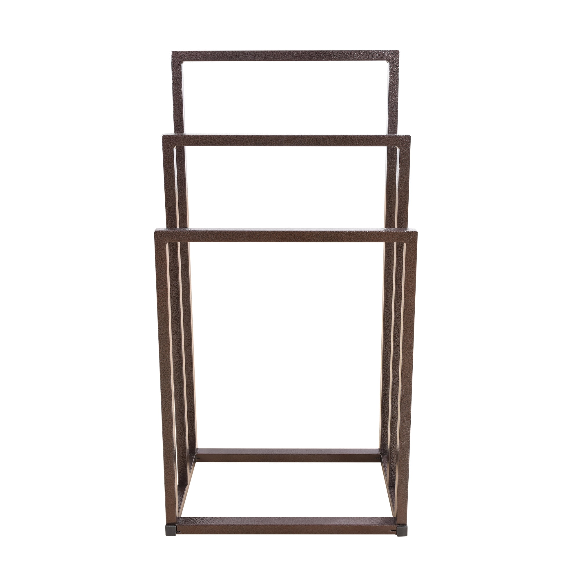 Lordear Bathroom/Home Freestanding Towel Rack Brown Metal 3-Tier Towel ...