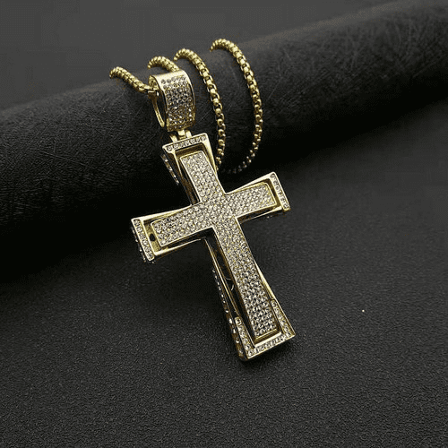 Lordgold Crucifix Jesus Christ Men Jewelry 14K Yellow Gold Mens Cross ...