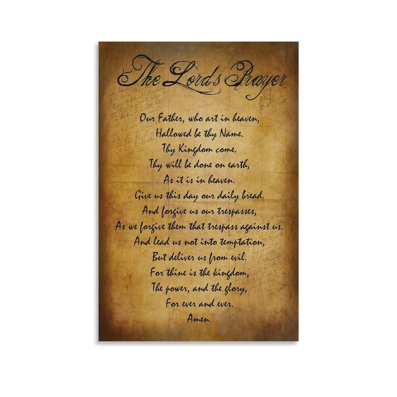 Lords Prayer Catholic - Christian - Religious Gifts- Bible Verse - God ...