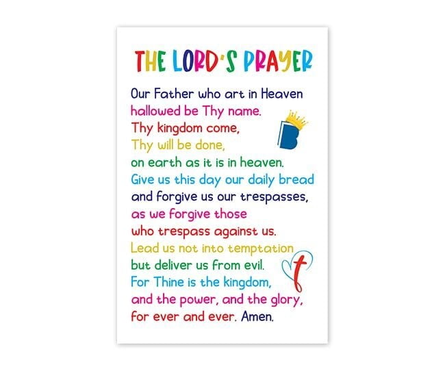Lords Prayer Poster - Lords Prayer Wall Poster,Our father prayer Decor ...