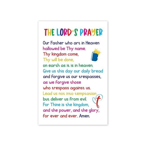 Lords Prayer Poster - Lords Prayer Wall Poster,Our father prayer Decor ...