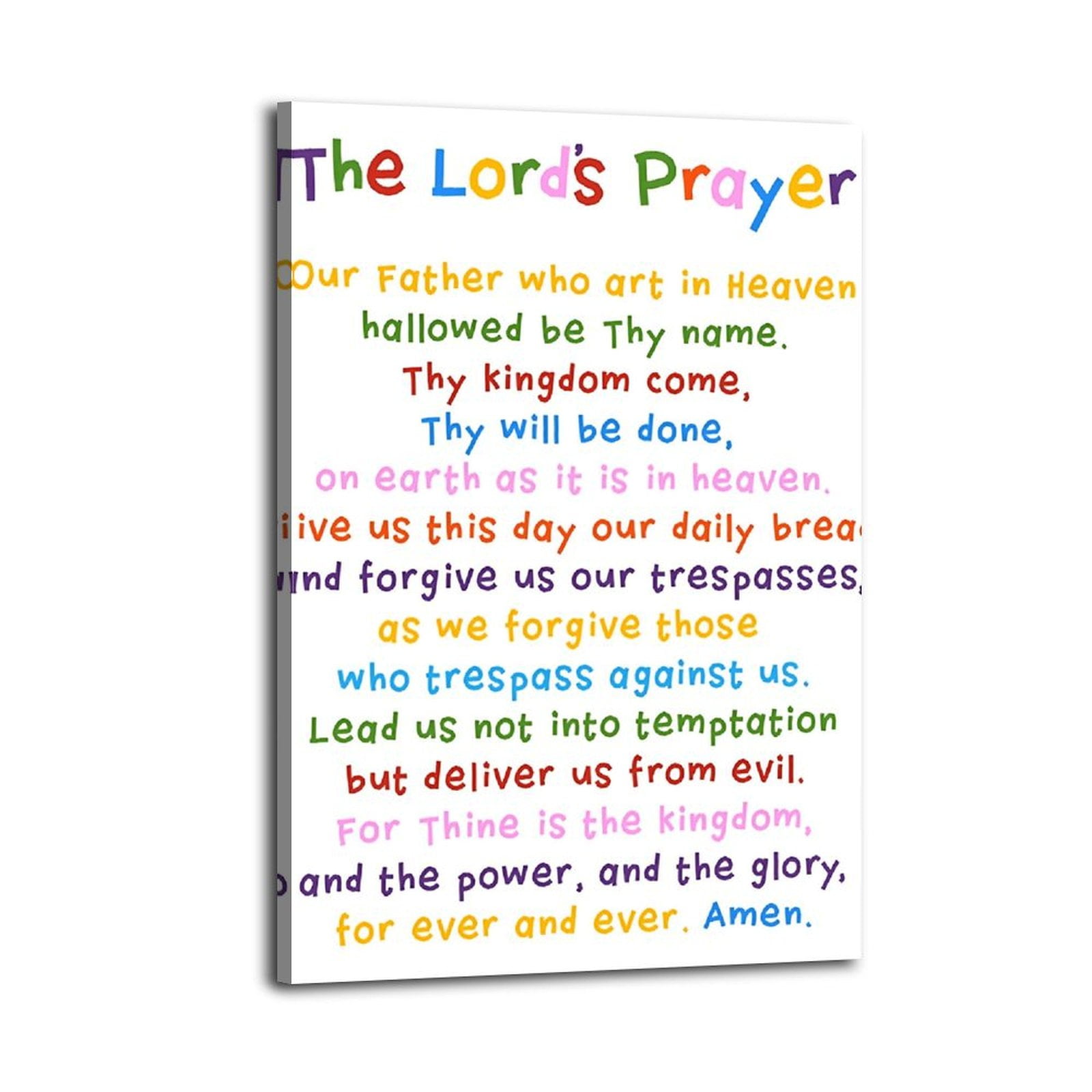 Lords Prayer Wall Art - Religious Bible Study Scripture Decor for ...