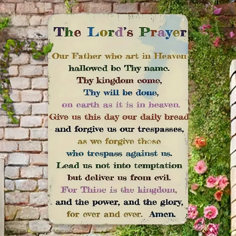 Lords Prayer Wall Decor, Religious Decor, Christian Scripture Wall Art ...