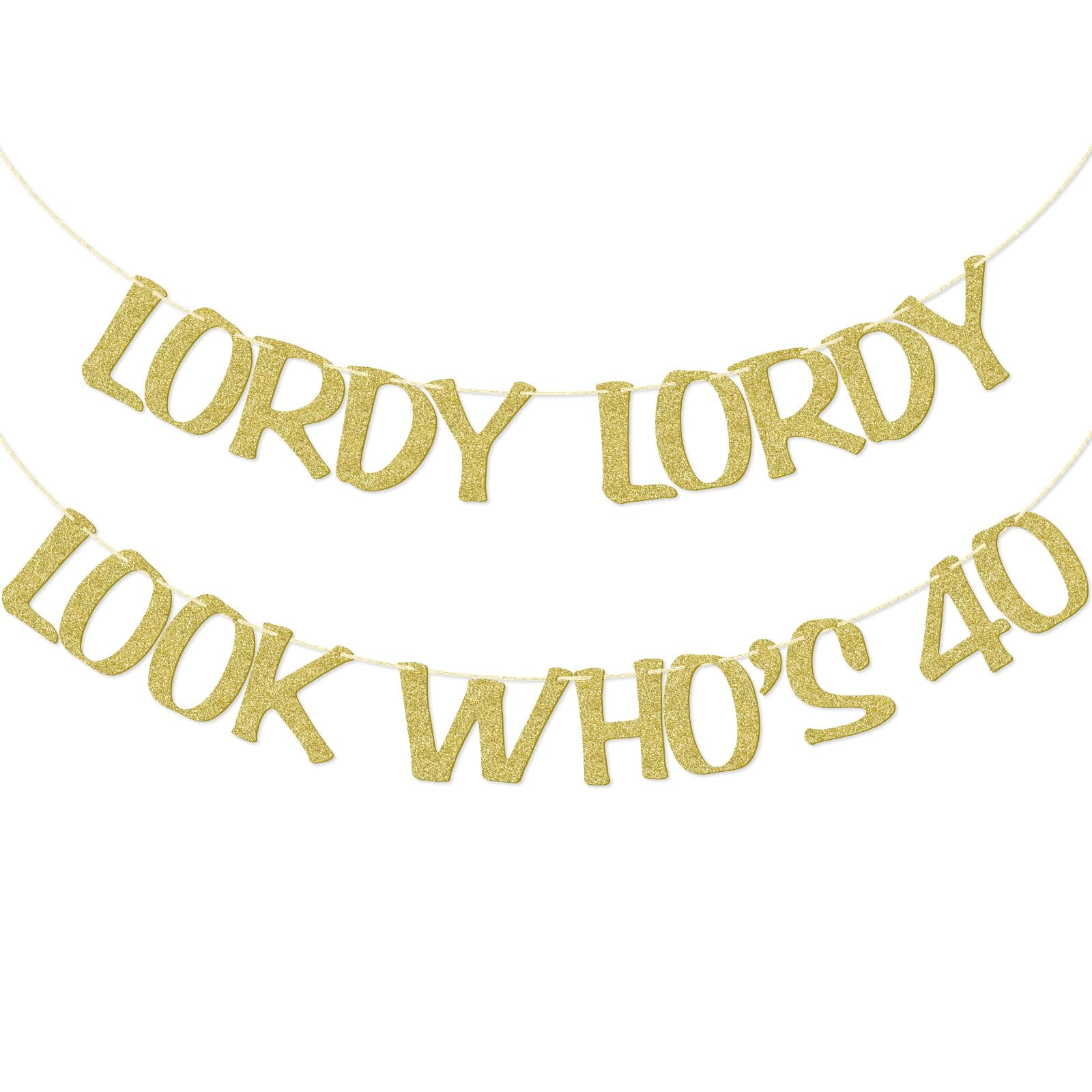 Lordy Lordy Look Who's 40 Banner, Funny Forty Birthday Banner, Happy 40 ...