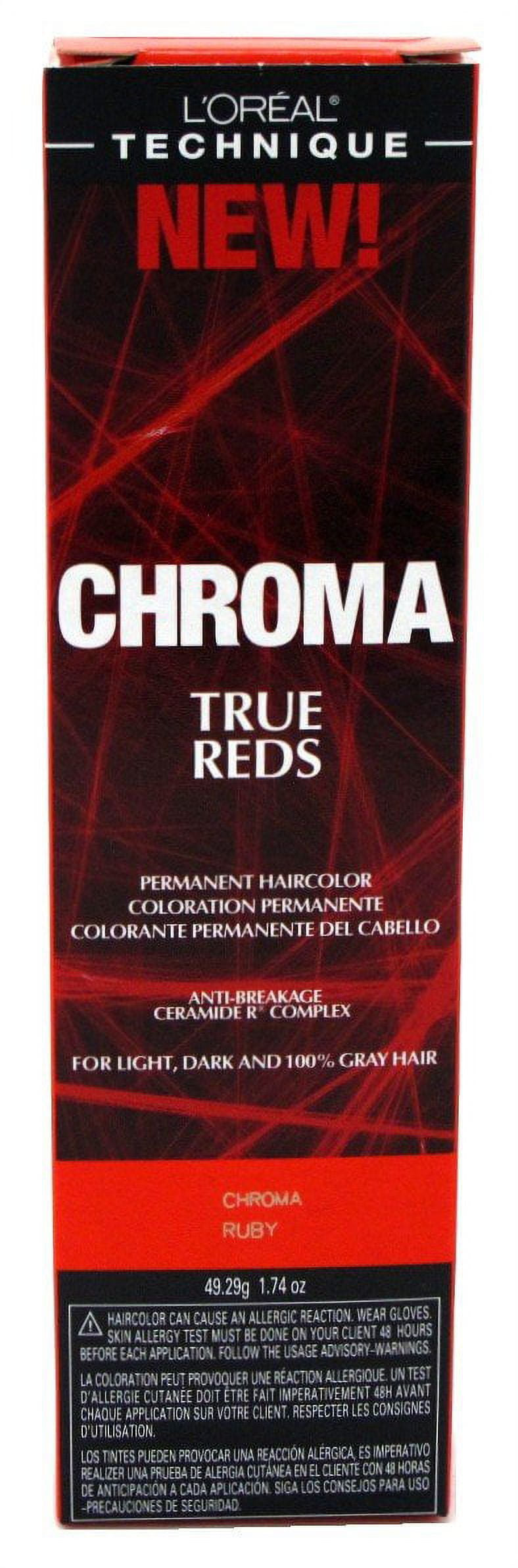 Loreal Chroma True Reds Hair Color - Ruby 1.74 Ounce (51Ml) (2 Pack ...
