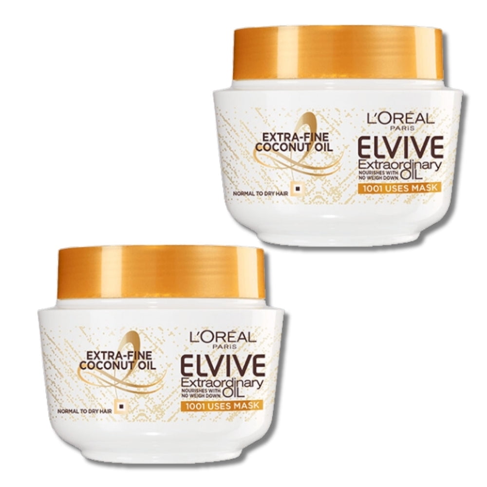 Loreal Elseve Extraordinary Oil Coconut Hair Mask 300 ml 2 Pack ...