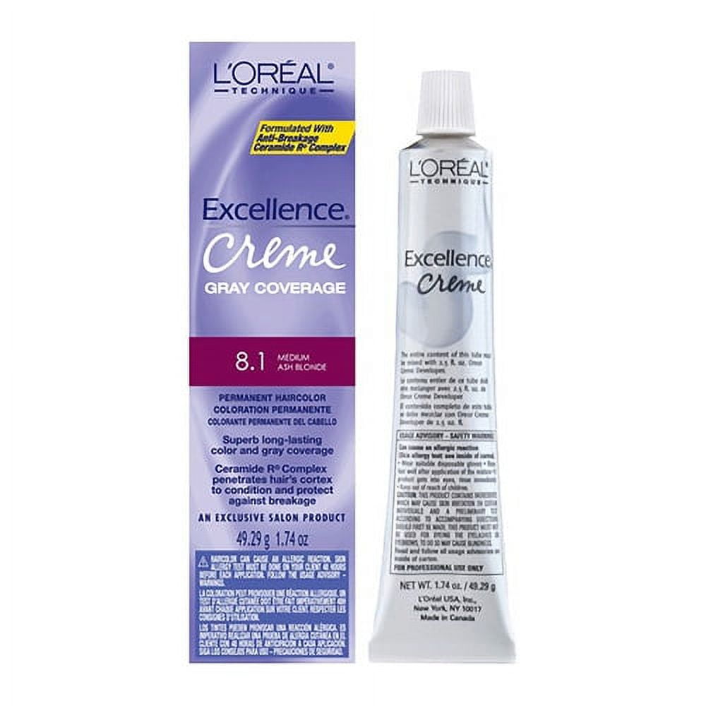 Loreal Excel Creme Color #8.1 Medium Ash Blonde, 1.74 Oz - Walmart.com