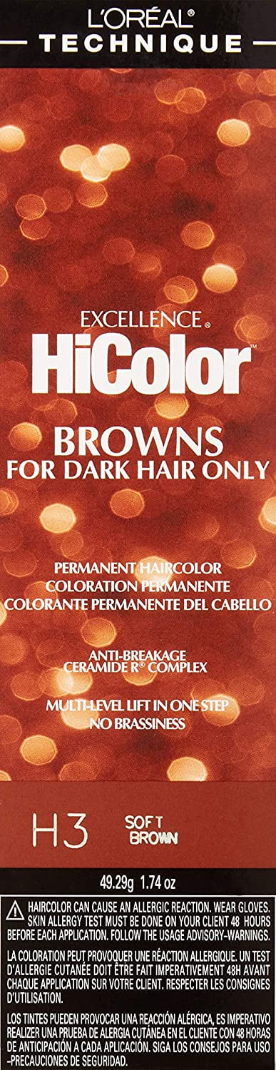 Loreal Excel Hicolor H03 Tube Soft Brown 1.74Oz (6 Pack) - Walmart.com