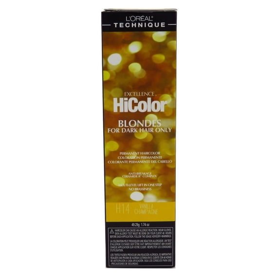 Loreal Excel Hicolor H14 Tube Vanilla Champagne 1.74 Ounce (51ml) (Pack ...